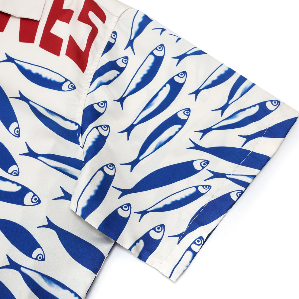 Aloha Style Sardine Pattern Sleeve Camp Collar Shirt – Jonvidesign