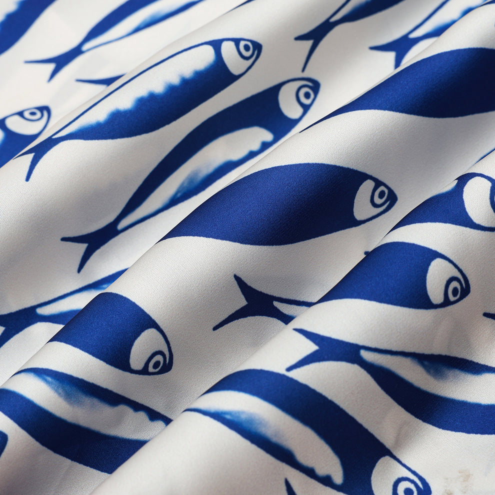 Aloha Style Sardine Pattern Sleeve Camp Collar Shirt – Jonvidesign