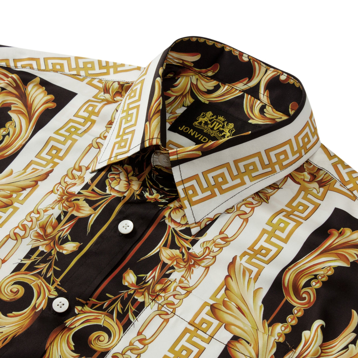 Baroque Short Sleeve Shirt with Animal Pattern – Jonvidesign